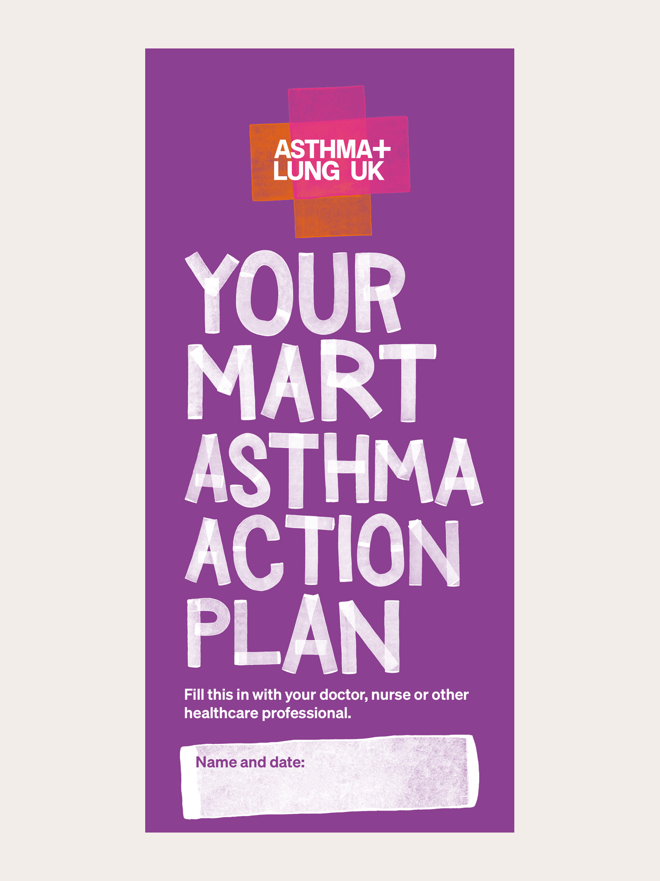 Mart Asthma Action Plan Full Colour Editable Asthma Lung Uk
