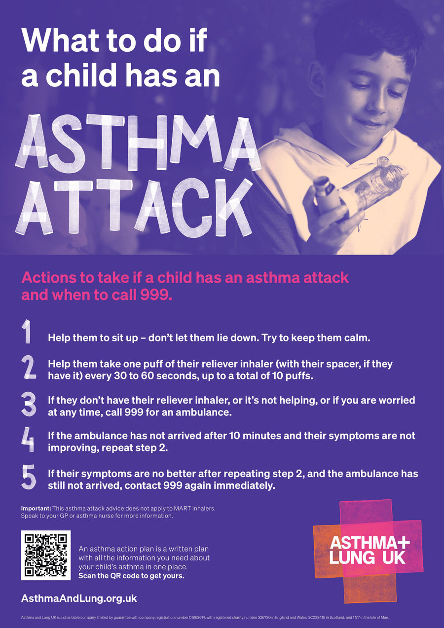 Asthma at School campaign poster – Asthma + Lung UK